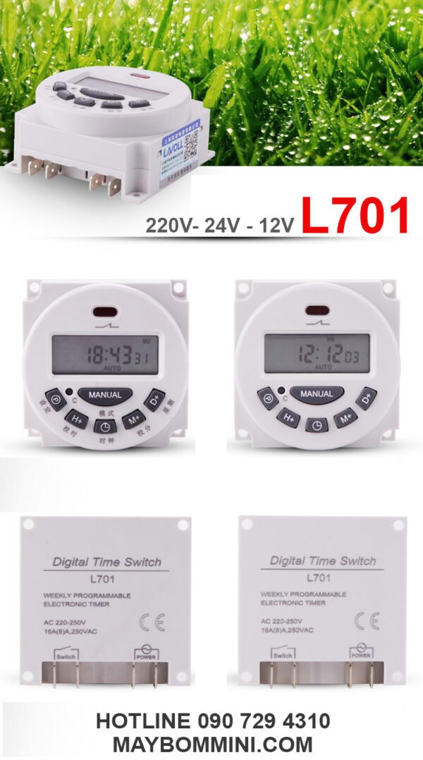 Timer hẹn giờ điện tử 15 chương trình L701 - 220V