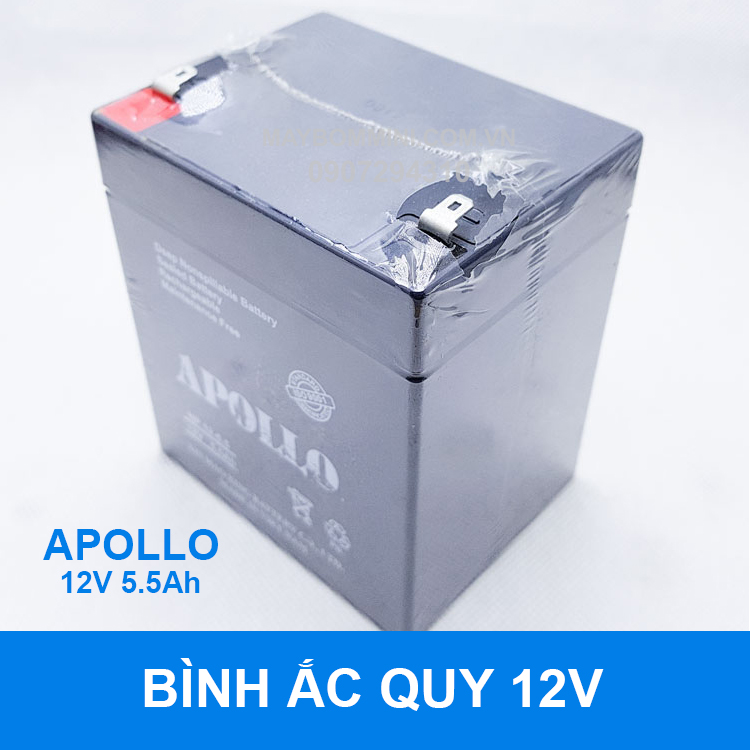 Bình ắc quy khô mini 12V 5.5Ah