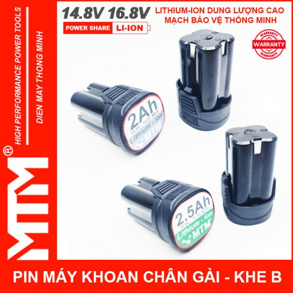 Pin 16.8V 2000mAh 4 cell thiết bị cầm tay - chuẩn khe pin loại B