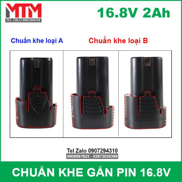 Pin 16.8V 2000mAh 4 cell thiết bị cầm tay - chuẩn khe pin loại B