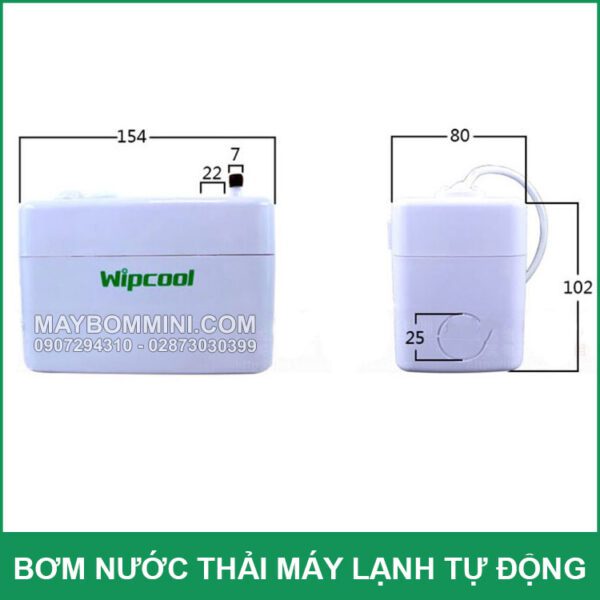 Bơm nước thải máy lạnh 220V 3W 10M 24L Wipcool PC-24A