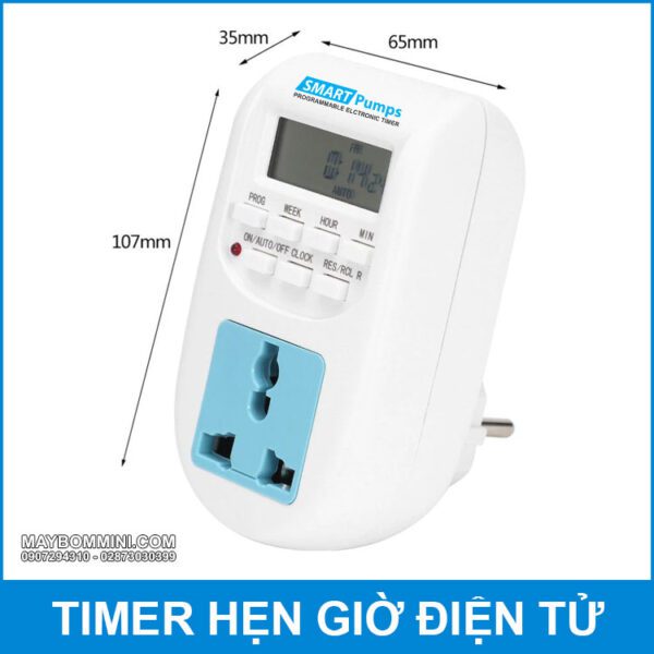 Timer hẹn giờ điện tử tắt mở thiết bị điện 220V 2200W 16 chương trình ...