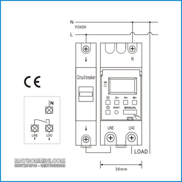 Timer hẹn giờ điện tử tắt mở thiết bị điện 220V 6600W 17 chương trình ...
