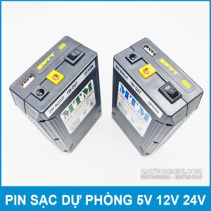 Pin sạc dự phòng USB-5V 12V 24V 14000mAh MTM kèm sạc