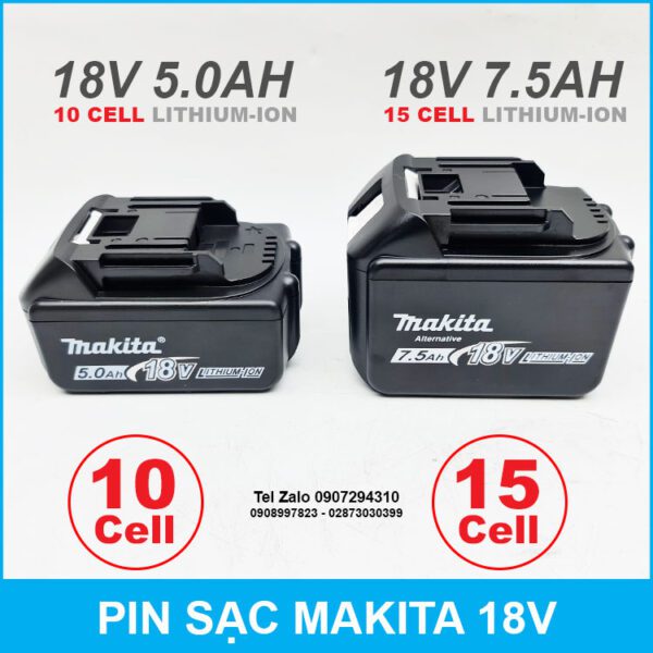 Pin Makita 18V 5.0Ah 10 cell