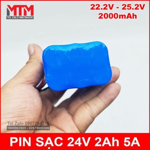 Pin sạc 24V 2Ah 5A 6S MTM