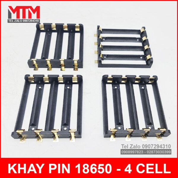 Khay pin 18650 SMT SMD chân đồng 4 cell loại tốt