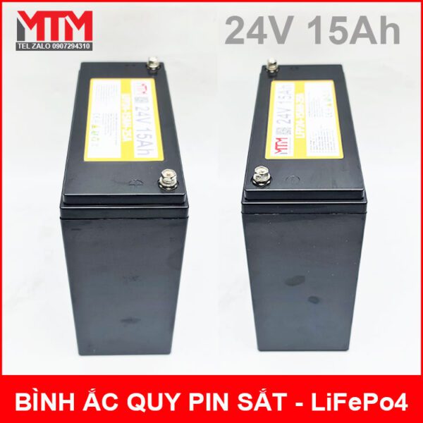 Bình ắc quy pin sắt LiFePo4 24V 15Ah 25A