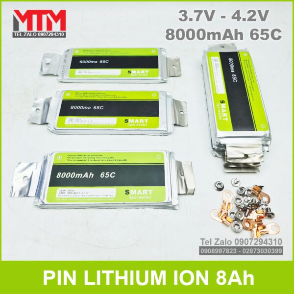 Pin lithium ion 3.7V 8000mAh 65C Smart