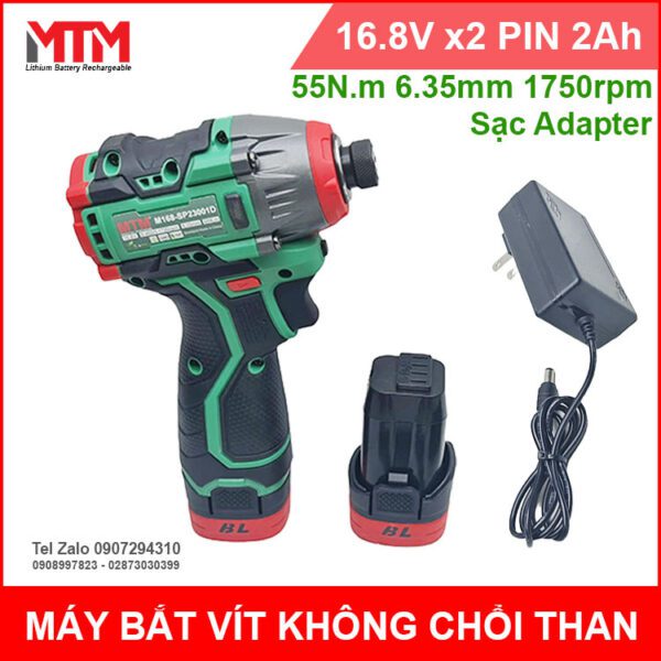 Máy bắt vít không chổi than 16.8V 55N.m 6.35mm 1750rpm